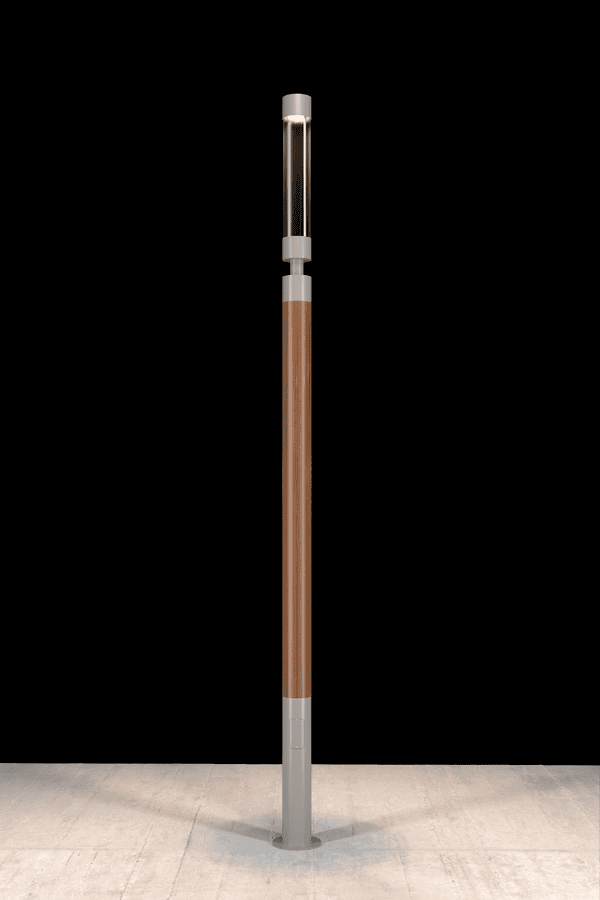 Circular Wooden Lamp Post