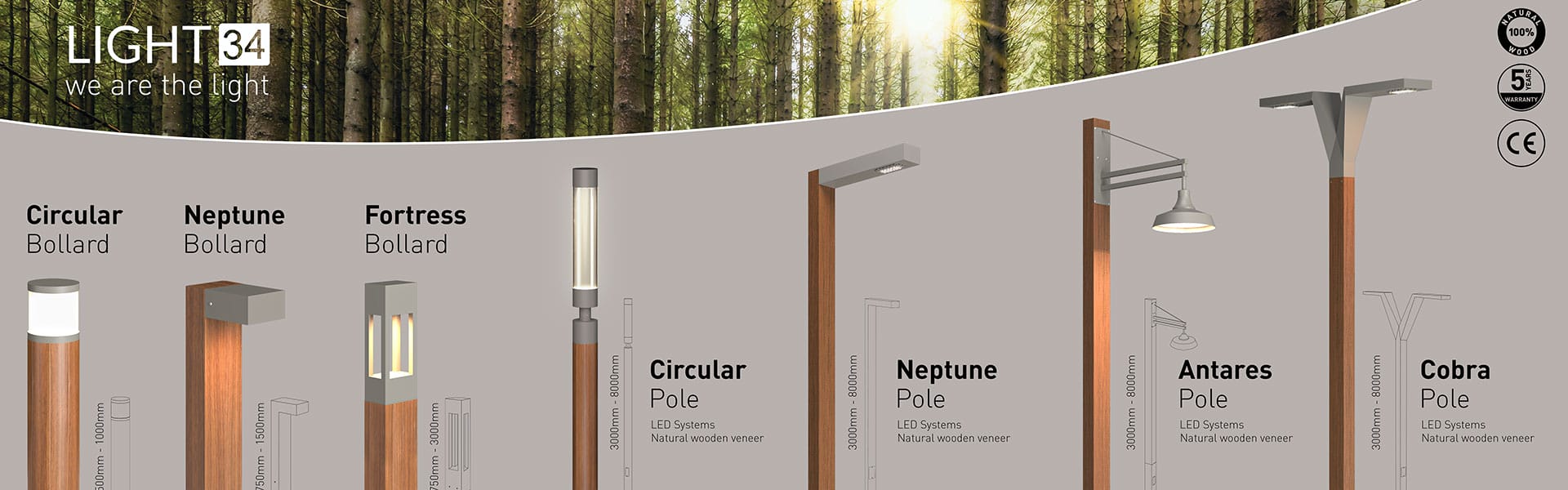 Circular Wooden Lamp Post